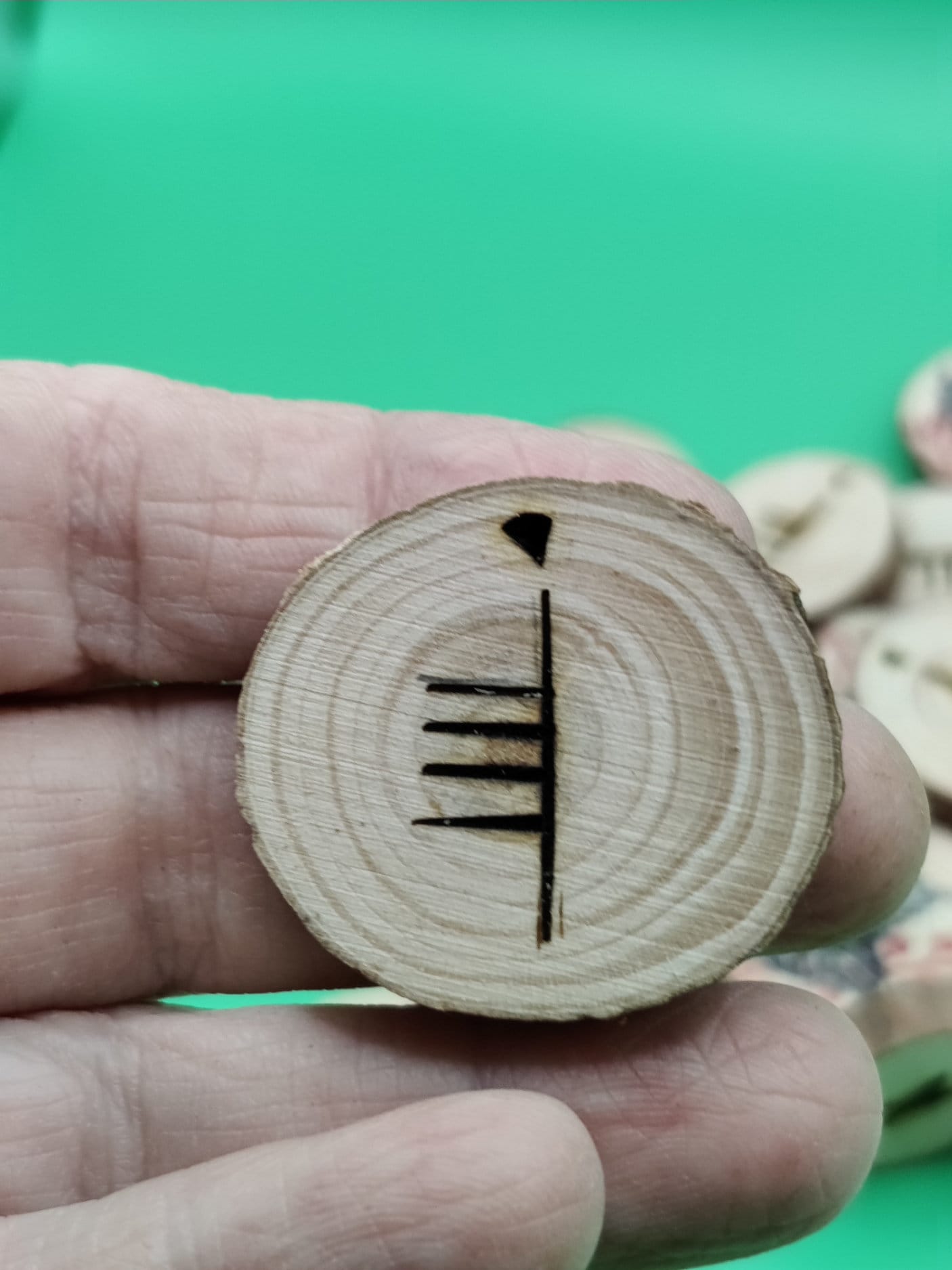 Basic Starter Celtic Ogham Stave Set 1" Wood Slice Runes by KJ Pagan ...