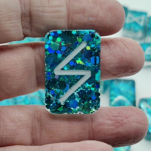 Magical Sparkle Glitter Bling Elder Futhark Viking Resin Runes by KJ ...