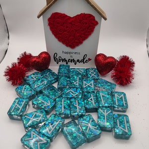 Magical Sparkle Glitter Bling Elder Futhark Viking Resin Runes by KJ ...