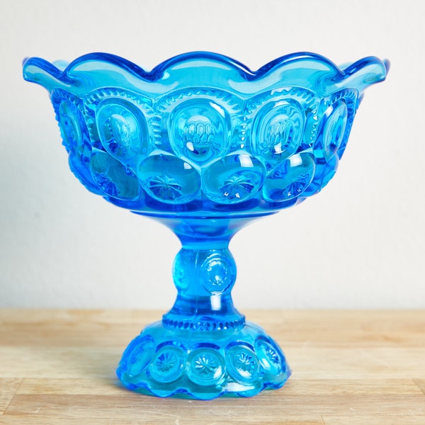Blue Glass Compote - Etsy