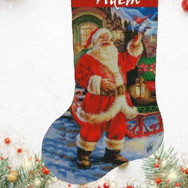 Counted Cross Stitch Christmas Stocking - Etsy
