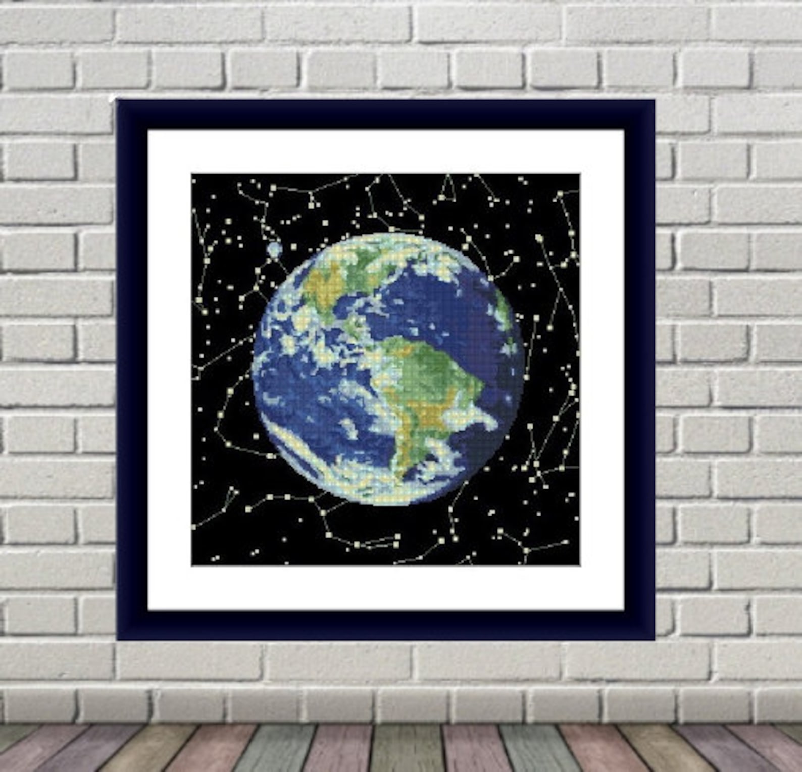 Planet Earth Counted Cross Stitch Pattern Pdf Cosmos Digital - Etsy