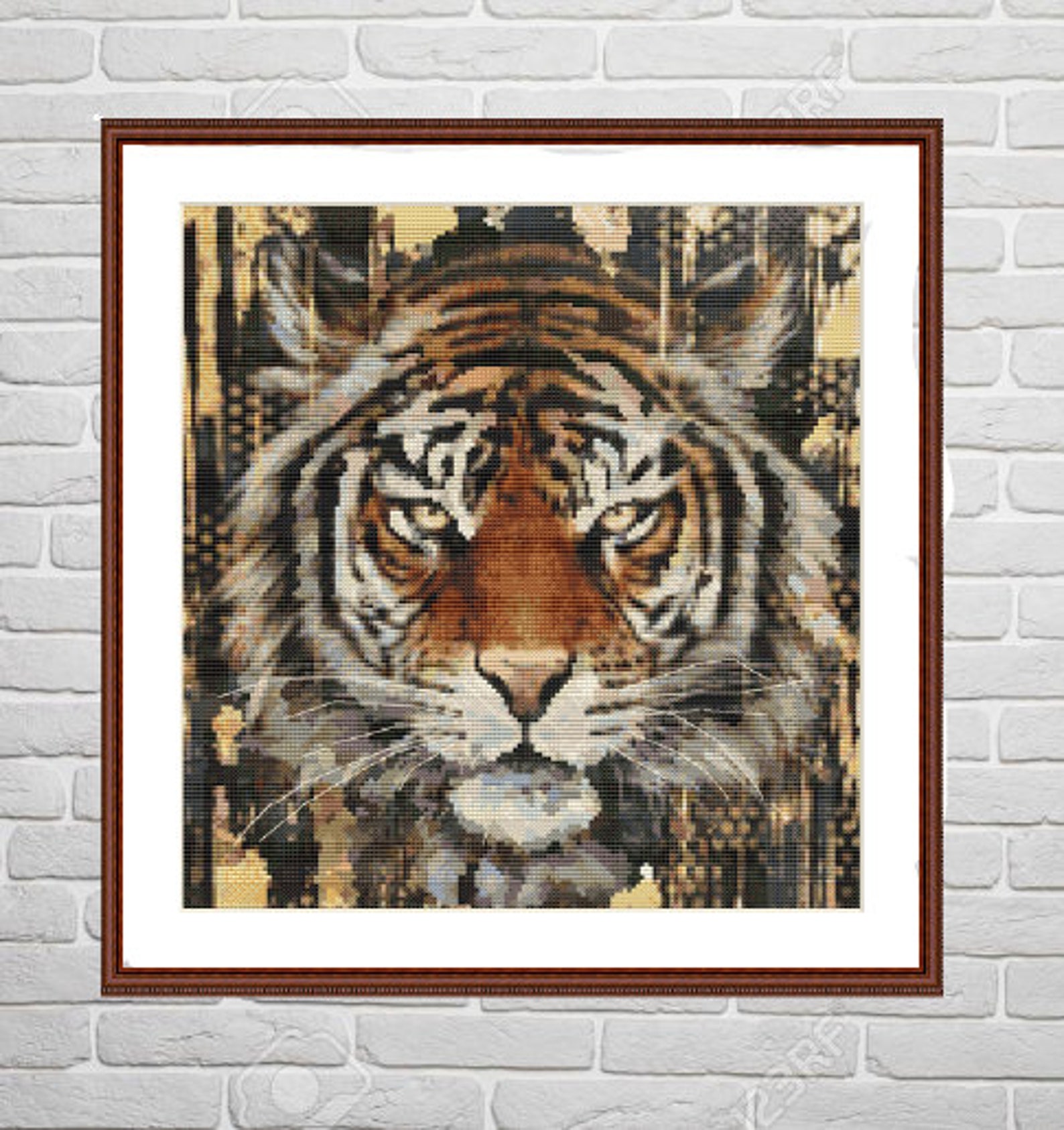 Tiger Animal PDF Counted Cross Stitch Pattern Fantasy Animals - Etsy