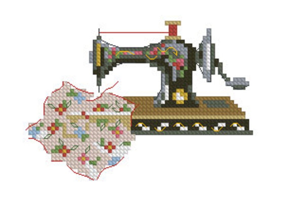 Sewing Machine Sampler Counted Cross Stitch Pattern Pdf - Etsy