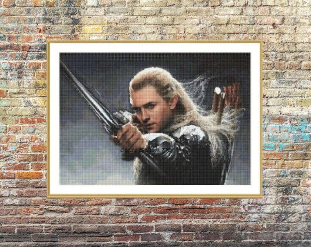 Legolas PDF Counted Cross Stitch Pattern Lord of the Rings Digital ...
