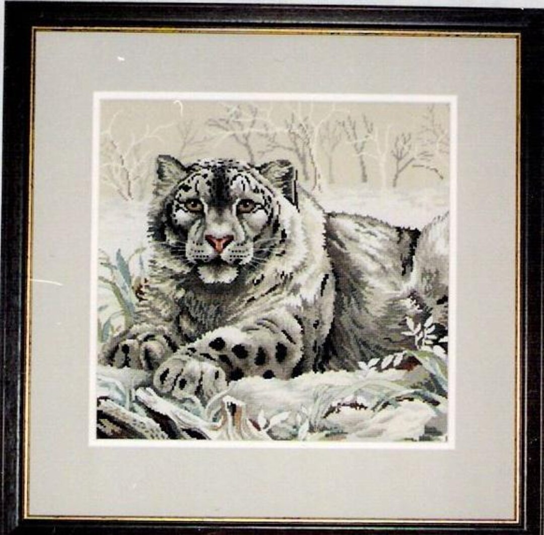 Snow Leopard Animal PDF Counted Cross Stitch Pattern Wild Animals ...