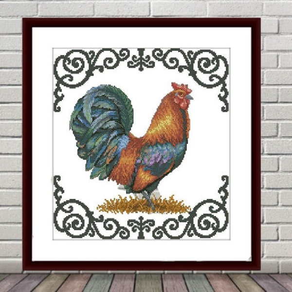Chicken Cross Stitch - Etsy