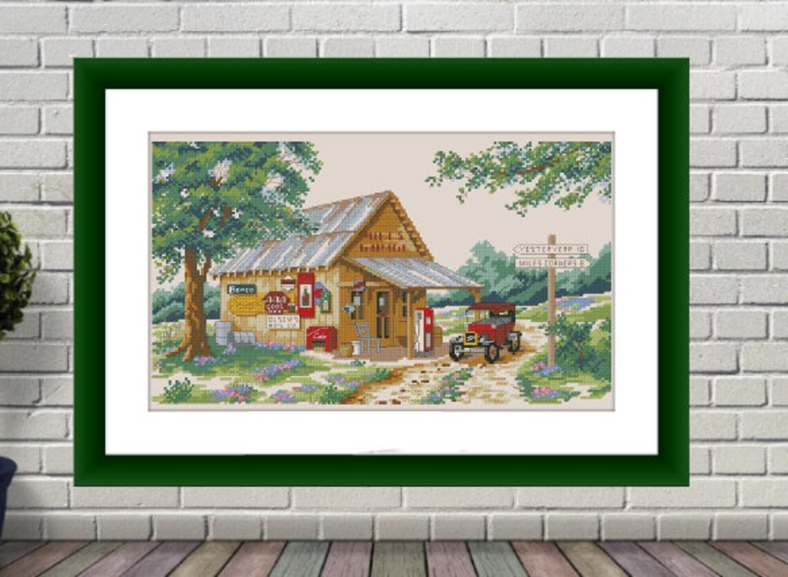 Old Farm PDF Counted Cross Stitch Pattern Farming Digital - Etsy