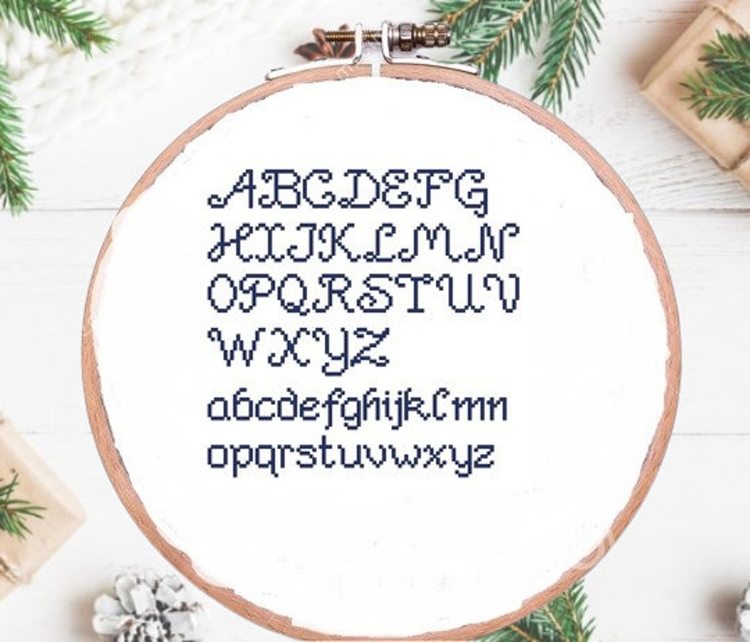 Alphabet Counted Cross Stitch Pattern Pdf Abc Stocking Digital - Etsy