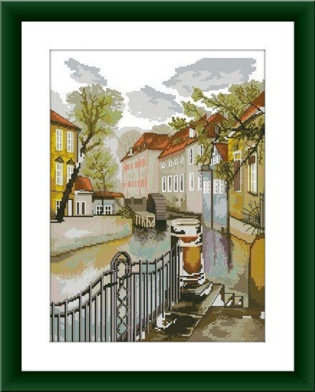 City Counted Cross Stitch Pdf Pattern European City Digital Cross ...