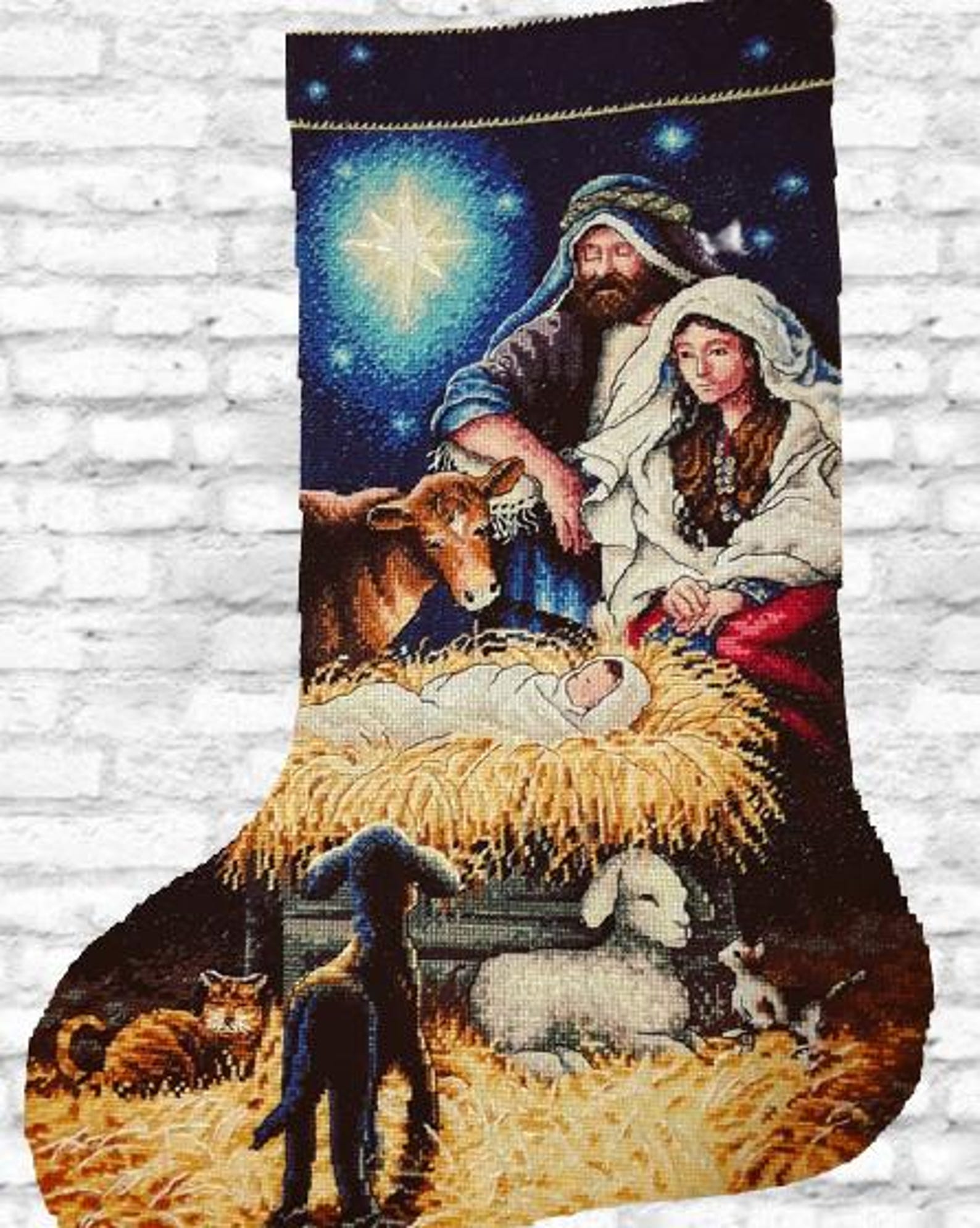 Vintage Christmas Stocking Bundle of 9 PDF Counted Cross Stitch PDF ...