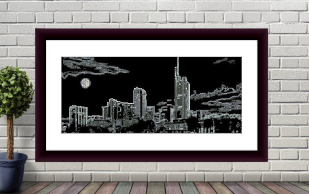 Night City Counted Cross Stitch Pdf Pattern Pdf Digital Cross Stitch ...