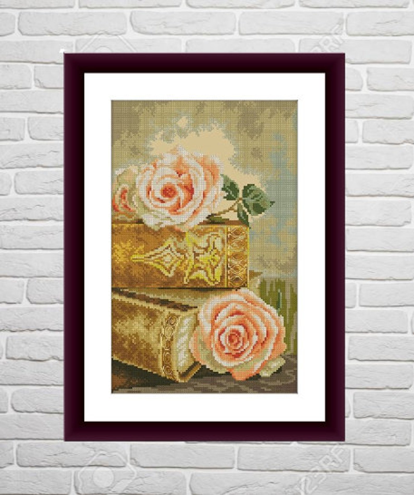 Books and Bookmark Counted Cross Stitch Pdf Pattern Books | Etsy