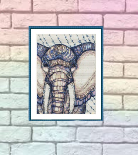 Elephant Animal PDF Counted Cross Stitch Pattern African Animals ...