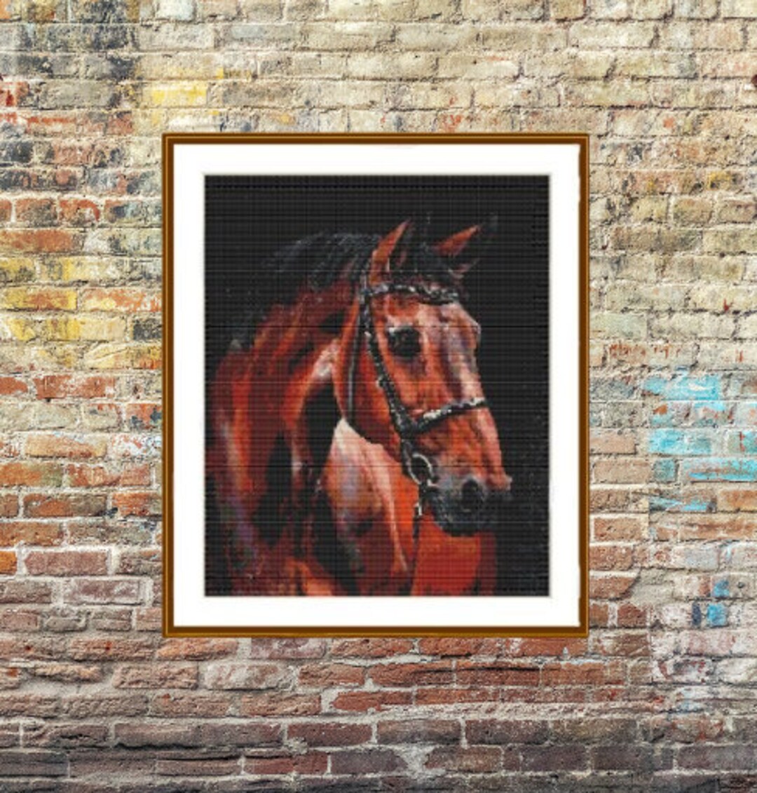 Watercolor Horse Animal PDF Counted Cross Stitch Pattern Jungle Animals ...
