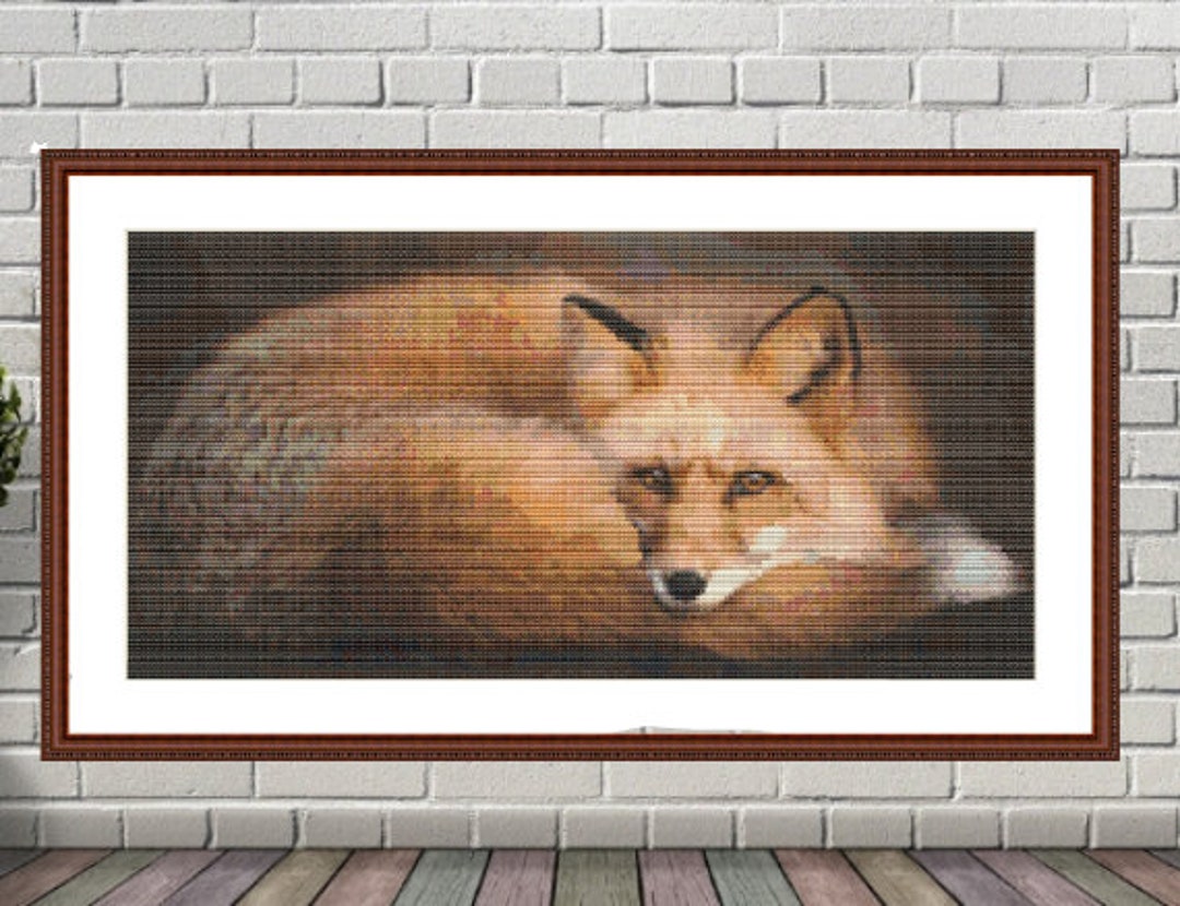 Foxie Fox PDF Counted Cross Stitch Pattern Animals Digital Cross Stitch ...