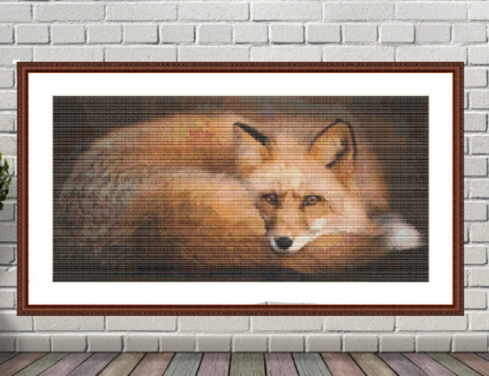Foxie Fox PDF Counted Cross Stitch Pattern Animals Digital - Etsy