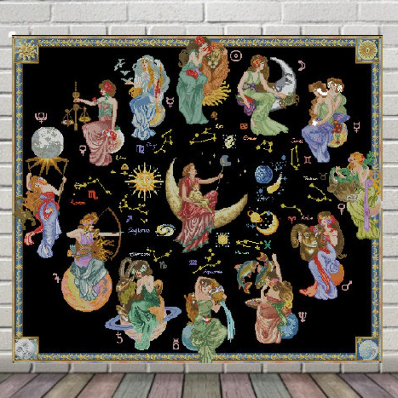 Zodiac Cross Stitch Charts - Etsy
