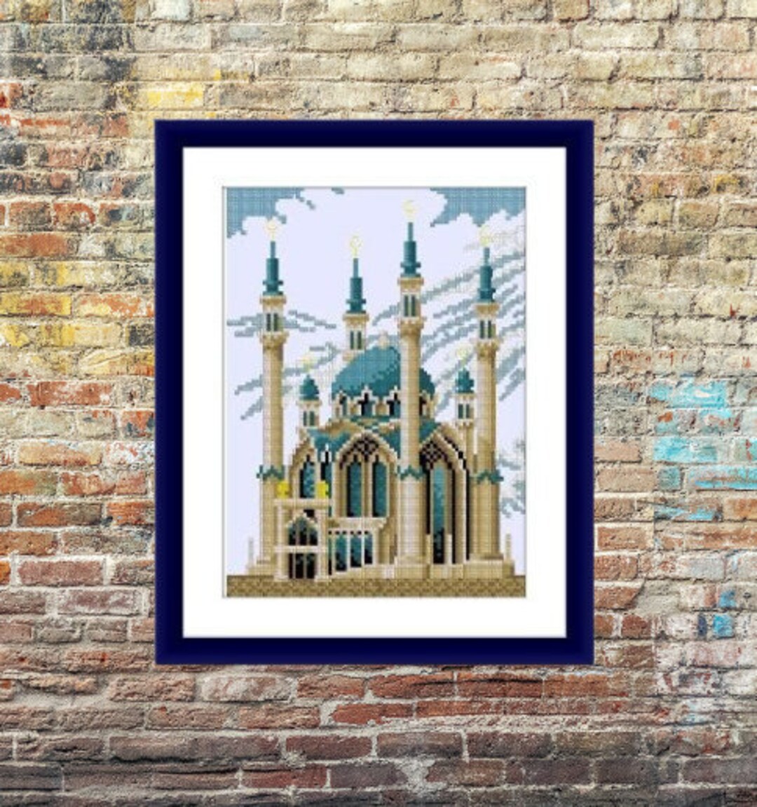 Blue Mosque Counted Cross Stitch Pattern Pdf Istanbul Landscape Digital ...