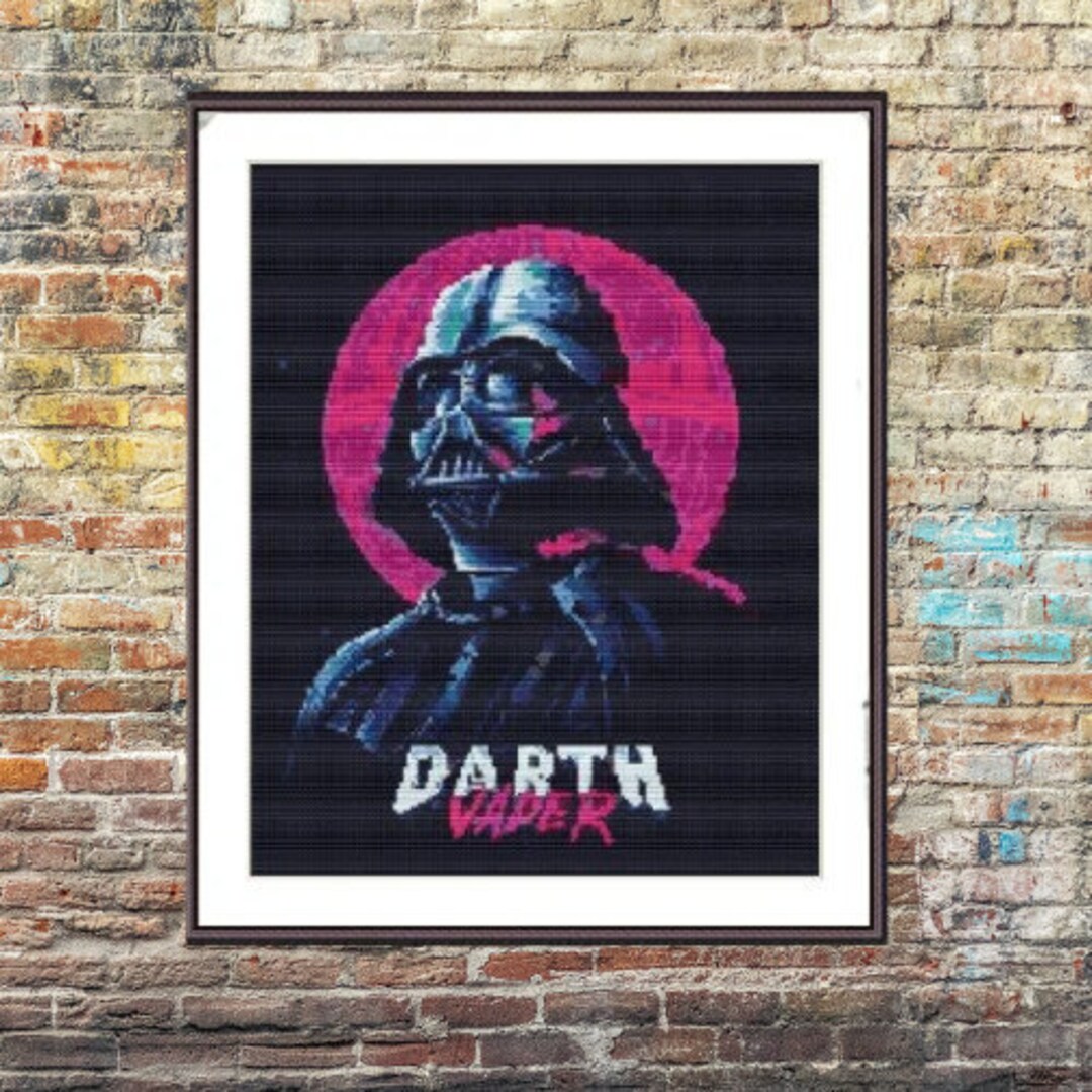 Darth Vader PDF Counted Cross Stitch Pattern Star Wars Digital Cross ...