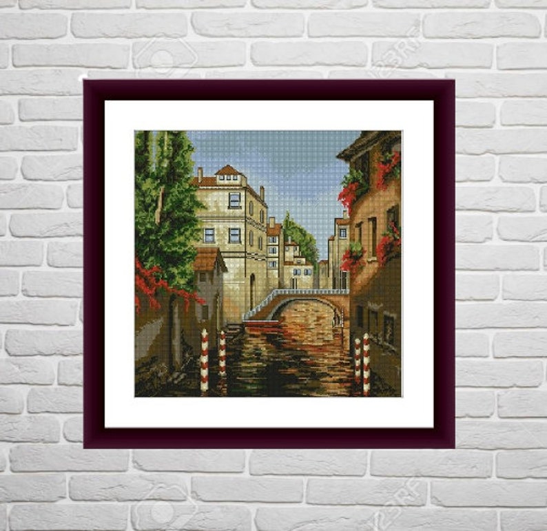 Venice Counted Cross Stitch Pattern İtalian Cityscape Digital - Etsy