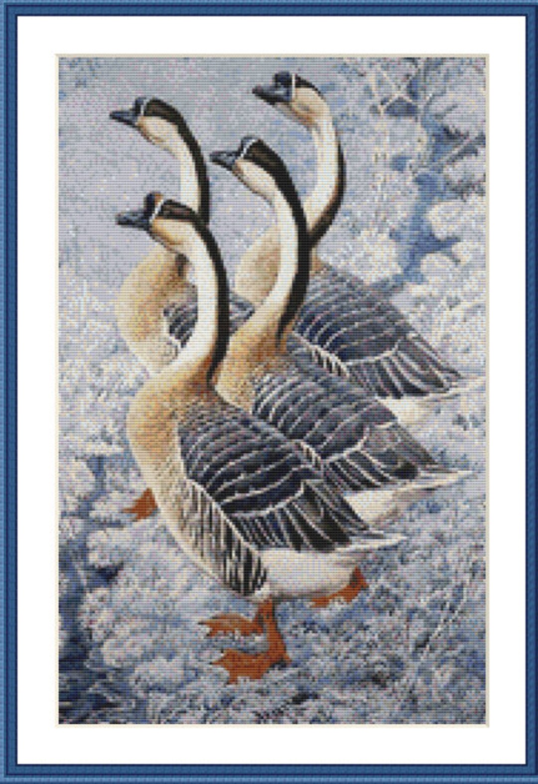 Goose PDF Counted Cross Stitch Pattern Country Farm Digital Cross ...