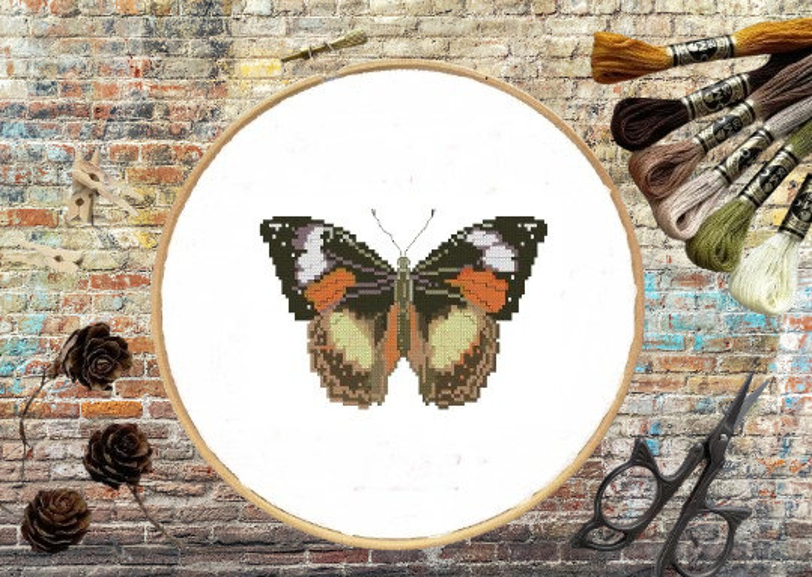 Butterfly Counted Cross Stitch Pattern PDF Insect Butterfly Cross ...