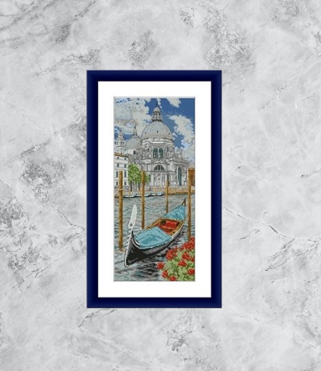 Venice Counted Cross Stitch Pattern İtalian Cityscape Digital Cross ...