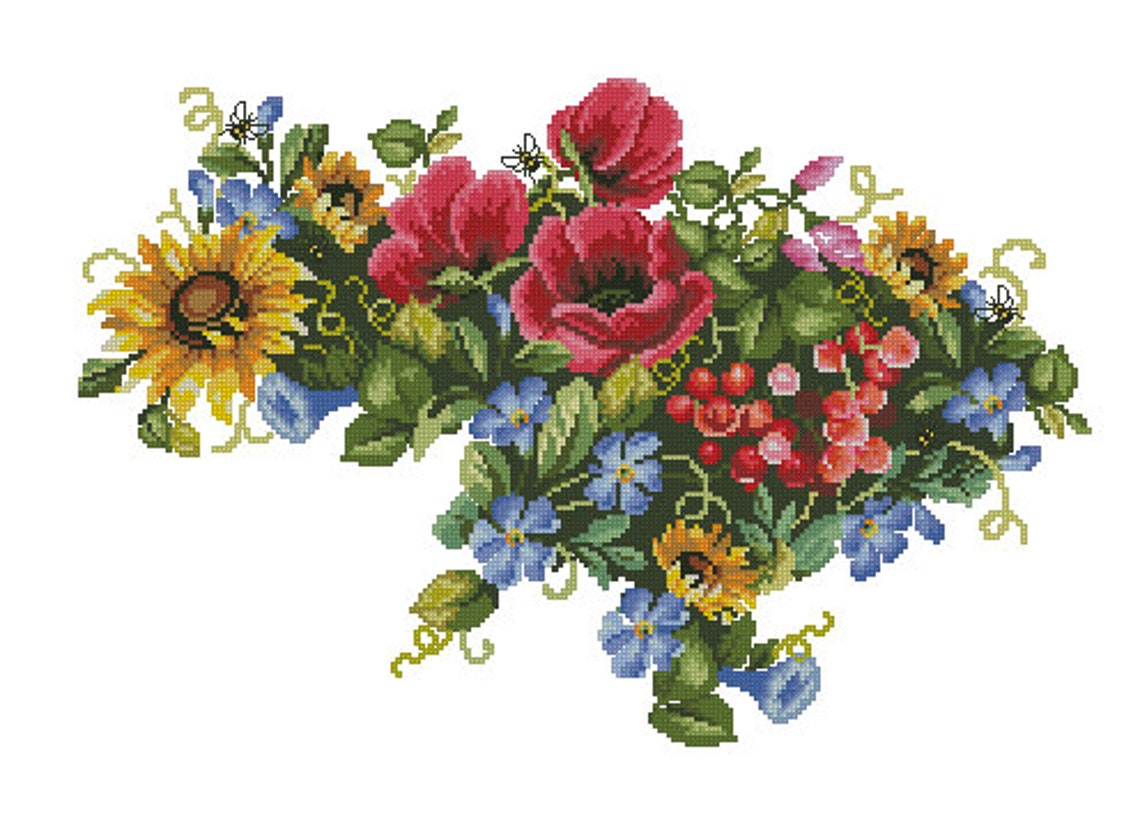 Map of Ukraine Counted Cross Stitch Pattern Ukrainian Folk Embroidery ...