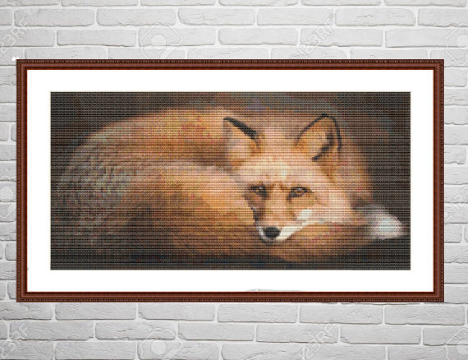 Foxie Fox PDF Counted Cross Stitch Pattern Animals Digital - Etsy