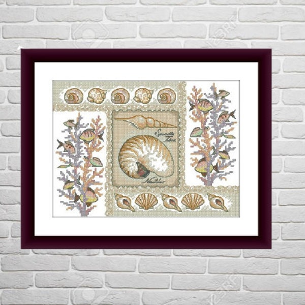 Shell Cross Stitch - Etsy