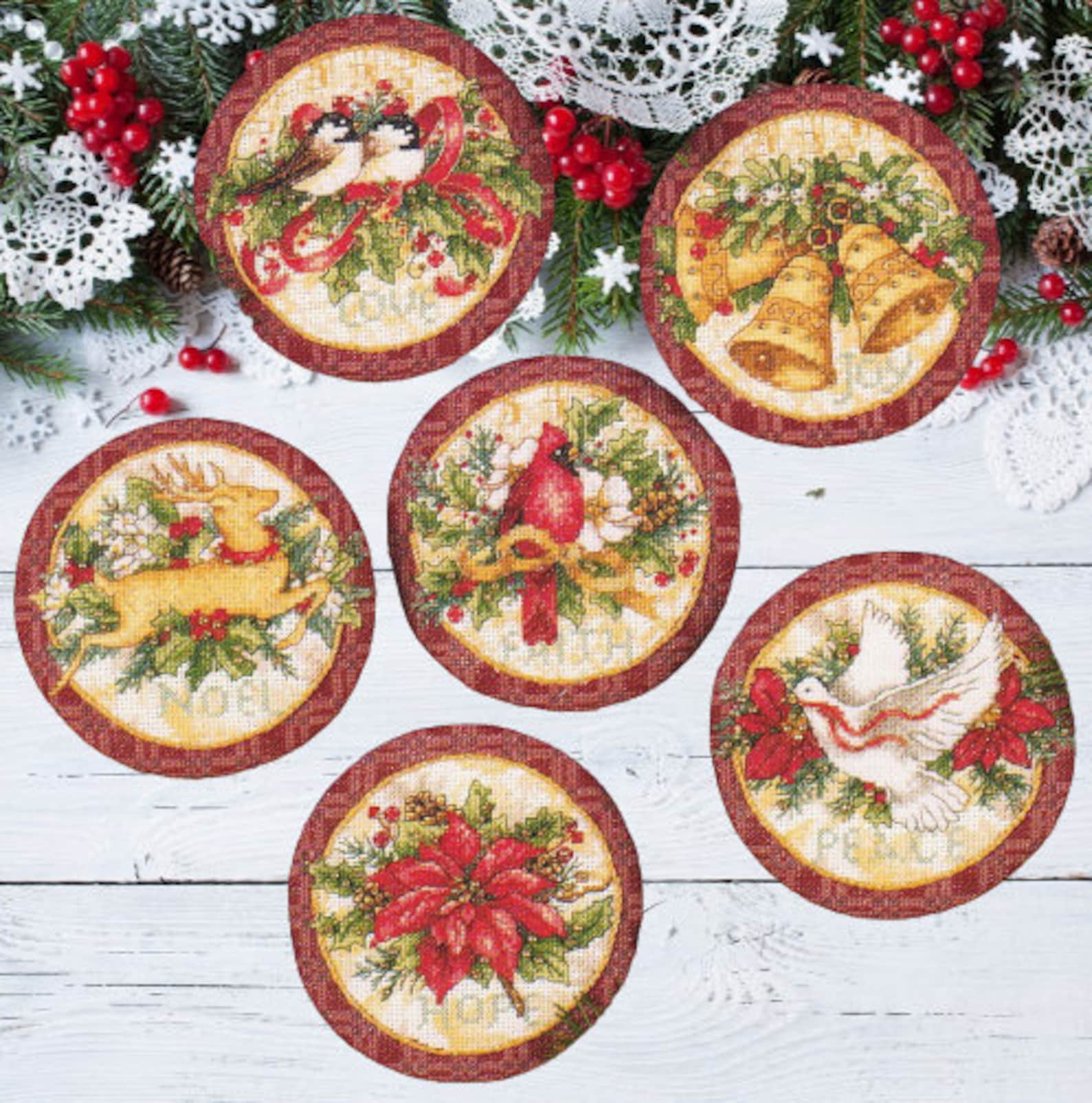 Vintage Christmas Ornaments PDF Counted Cross Stitch Pattern - Etsy Canada