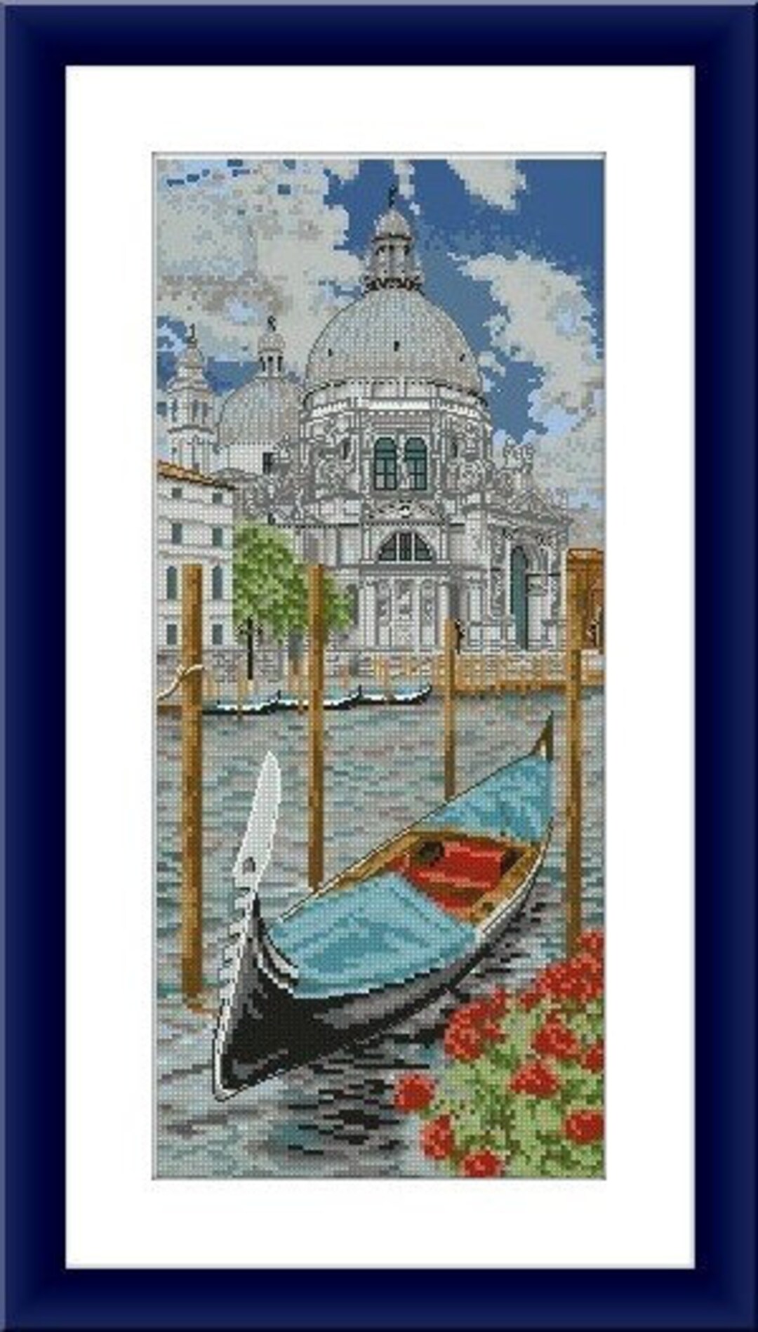 Venice Counted Cross Stitch Pattern İtalian Cityscape Digital Cross ...