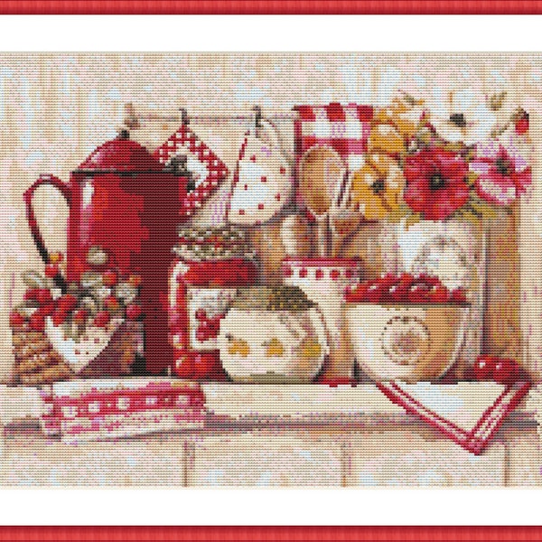 Kitchen Cross Stitch - Etsy