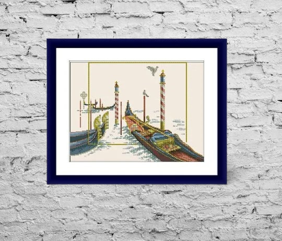 Venice Counted Cross Stitch Pattern İtalian Cityscape Digital Cross ...
