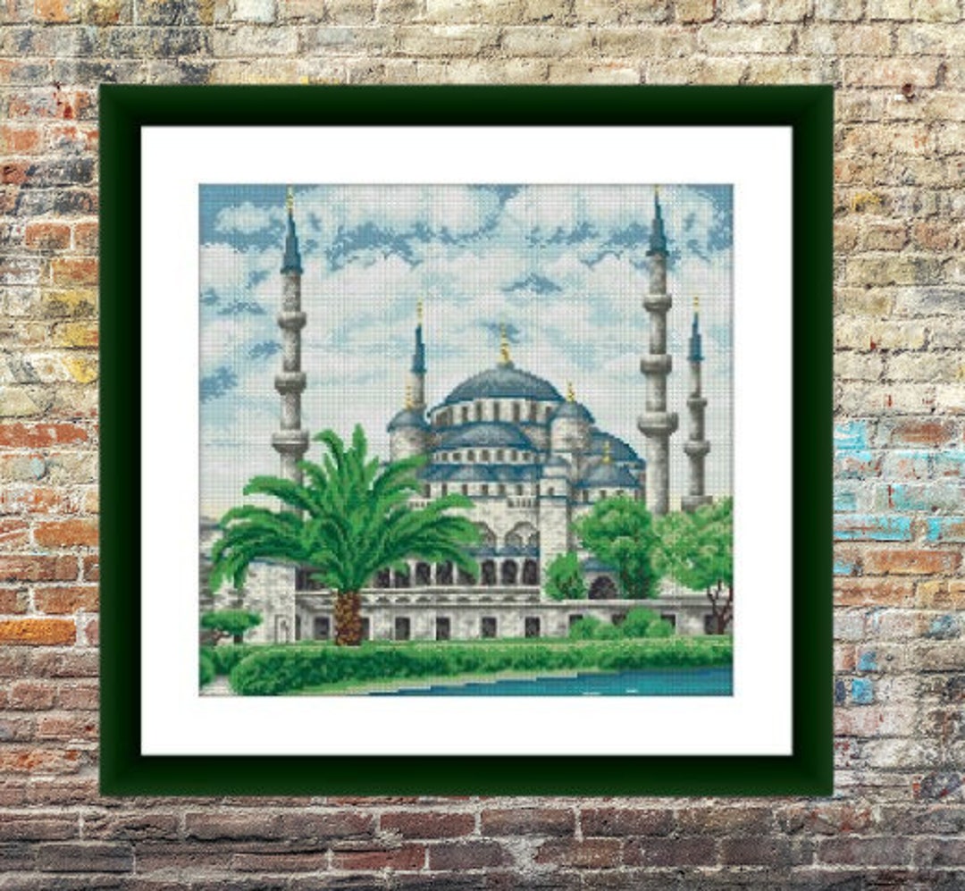 Blue Mosque Counted Cross Stitch Pattern Pdf Istanbul Landscape Digital ...