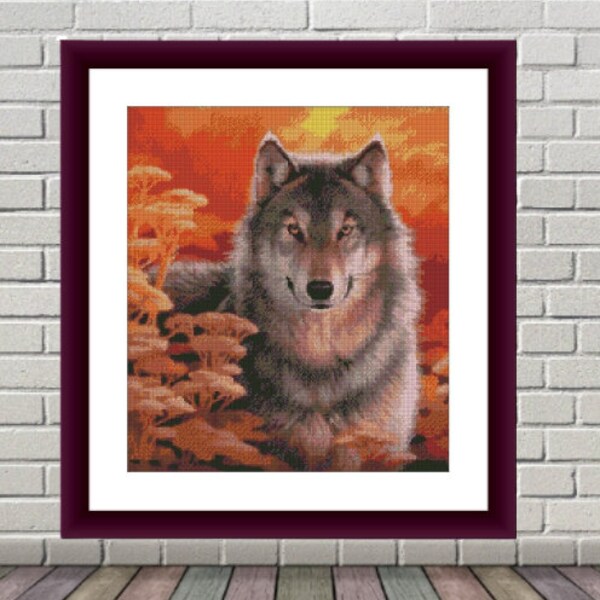 Wolf Cross Stitch - Etsy