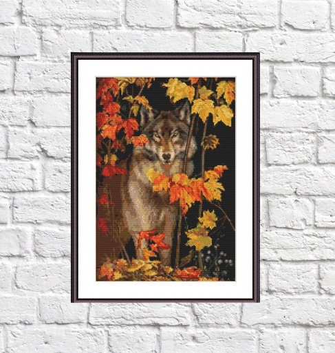 Wolf PDF Counted Cross Stitch Pattern Wolves Family Animals - Etsy