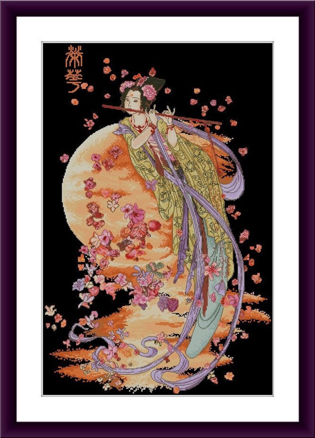 Enchanted Geisha Japanese Maiden PDF Counted Cross Stitch Pattern ...
