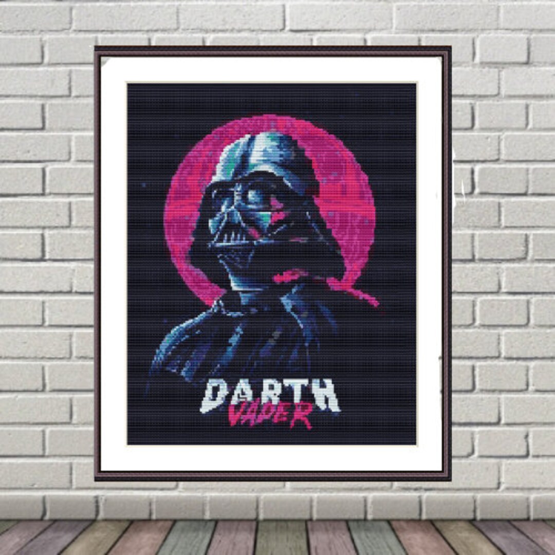 Darth Vader PDF Counted Cross Stitch Pattern Star Wars Digital Cross ...