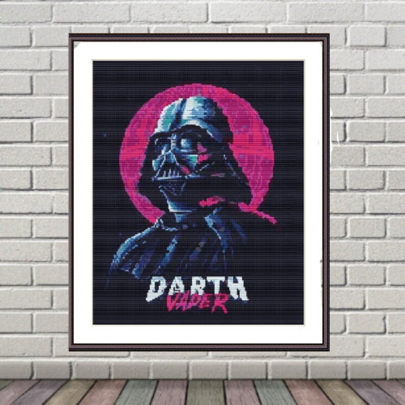Darth Vader PDF Counted Cross Stitch Pattern Star Wars Digital - Etsy