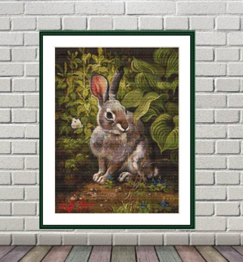 Bunny Counted Cross Stitch Pattern Pdf Animal Rabbit Cross | Etsy