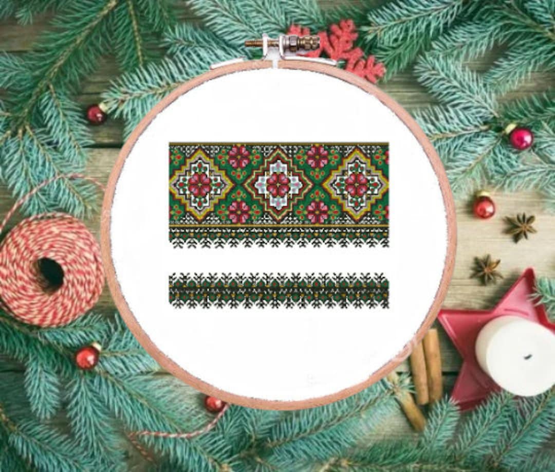 Vintage Ukrainian Runner Tablecloth Counted Cross Stitch Pattern ...