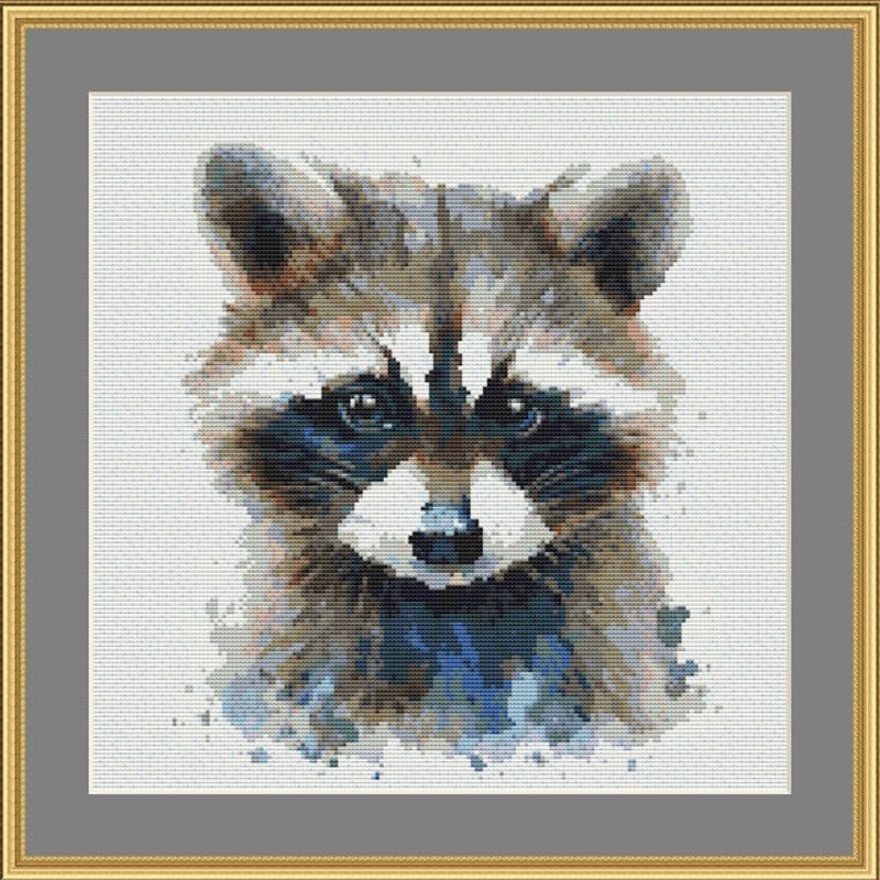 Raccoon Cross Stitch - Etsy