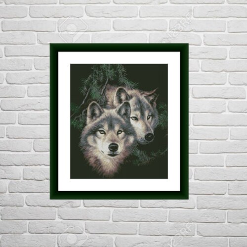 Wolf PDF Counted Cross Stitch Pattern Wolves Family Animals - Etsy
