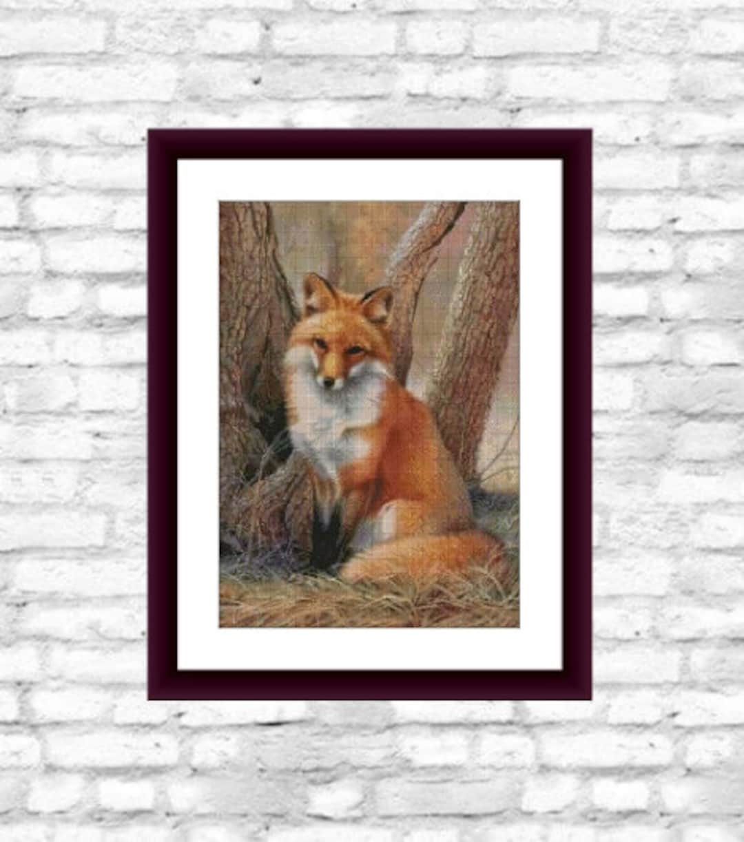 Foxie Fox PDF Counted Cross Stitch Pattern Animals Digital Cross Stitch ...