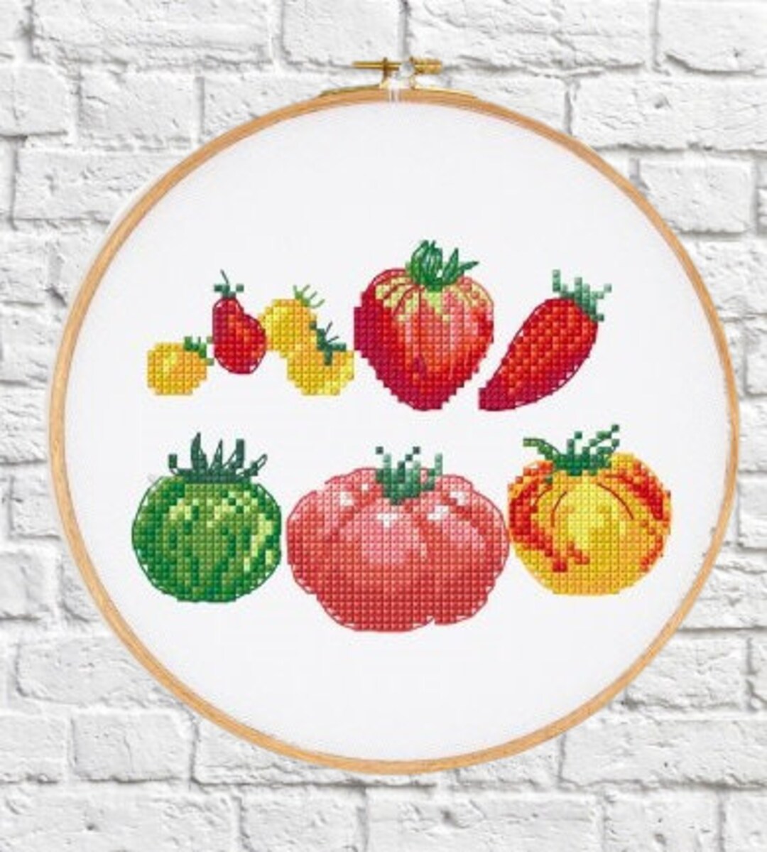 Vegetable Sampler Counted Cross Stitch Pattern Pdf Fruits Digital Cross ...