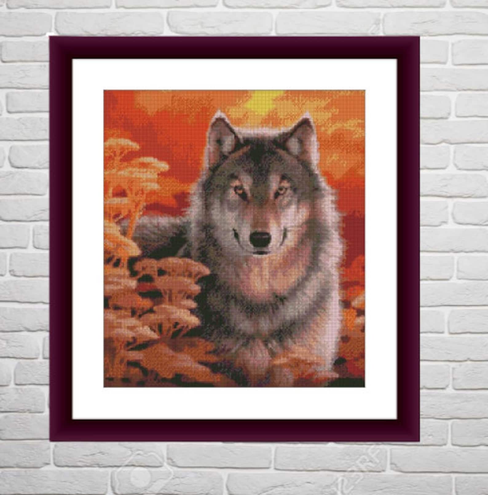 Wolf PDF Counted Cross Stitch Pattern Wolves Family Animals - Etsy