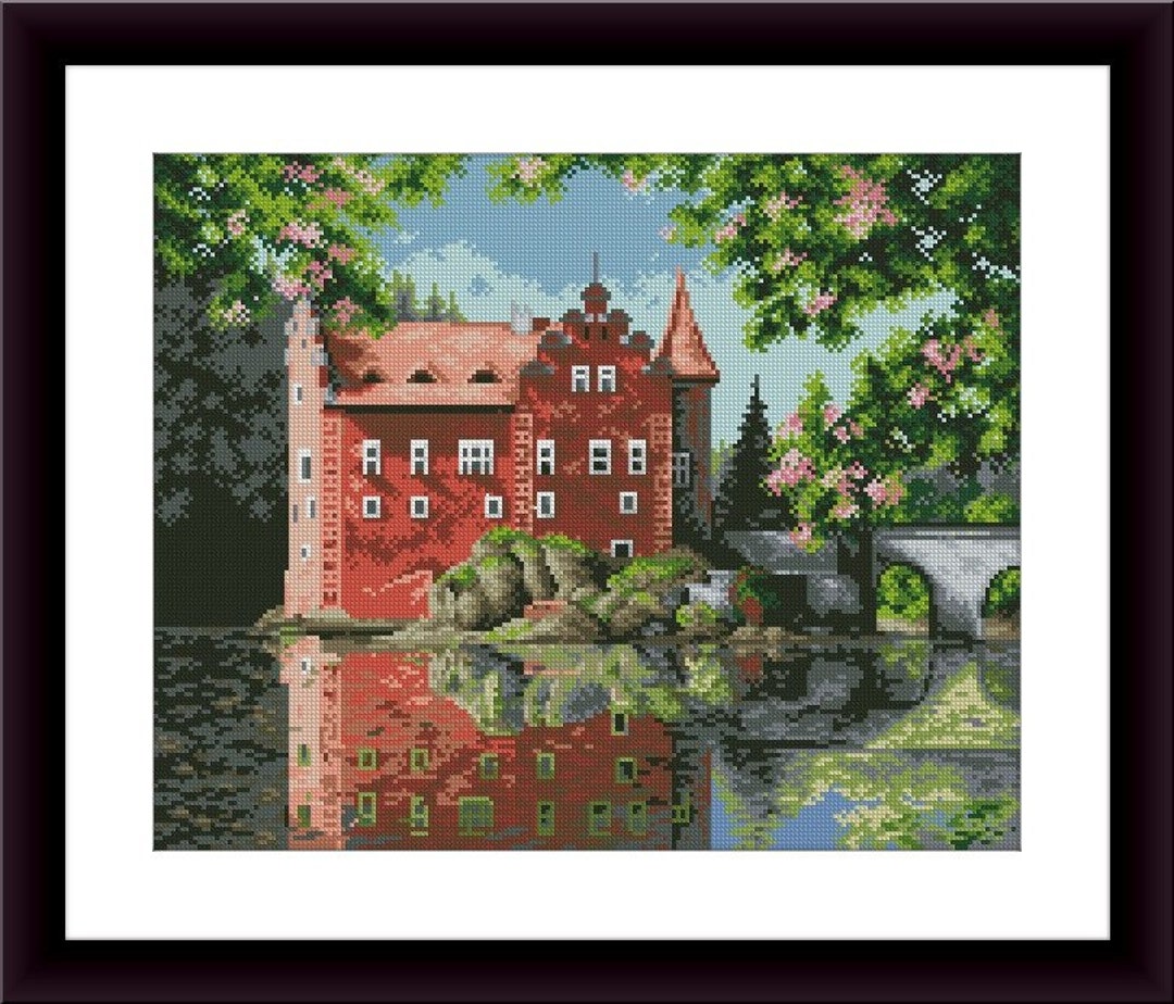 Old Castle PDF Counted Cross Stitch Pattern European Castle Digital ...