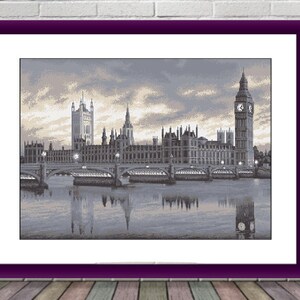 London City PDF Counted Cross Stitch Pattern London Bridge Digital ...